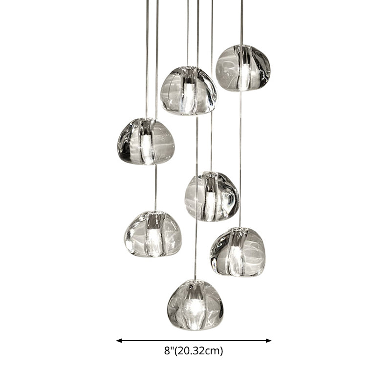 Bubble Glass Mini Pendant Light - Modern Nordic Design, LED Round ...