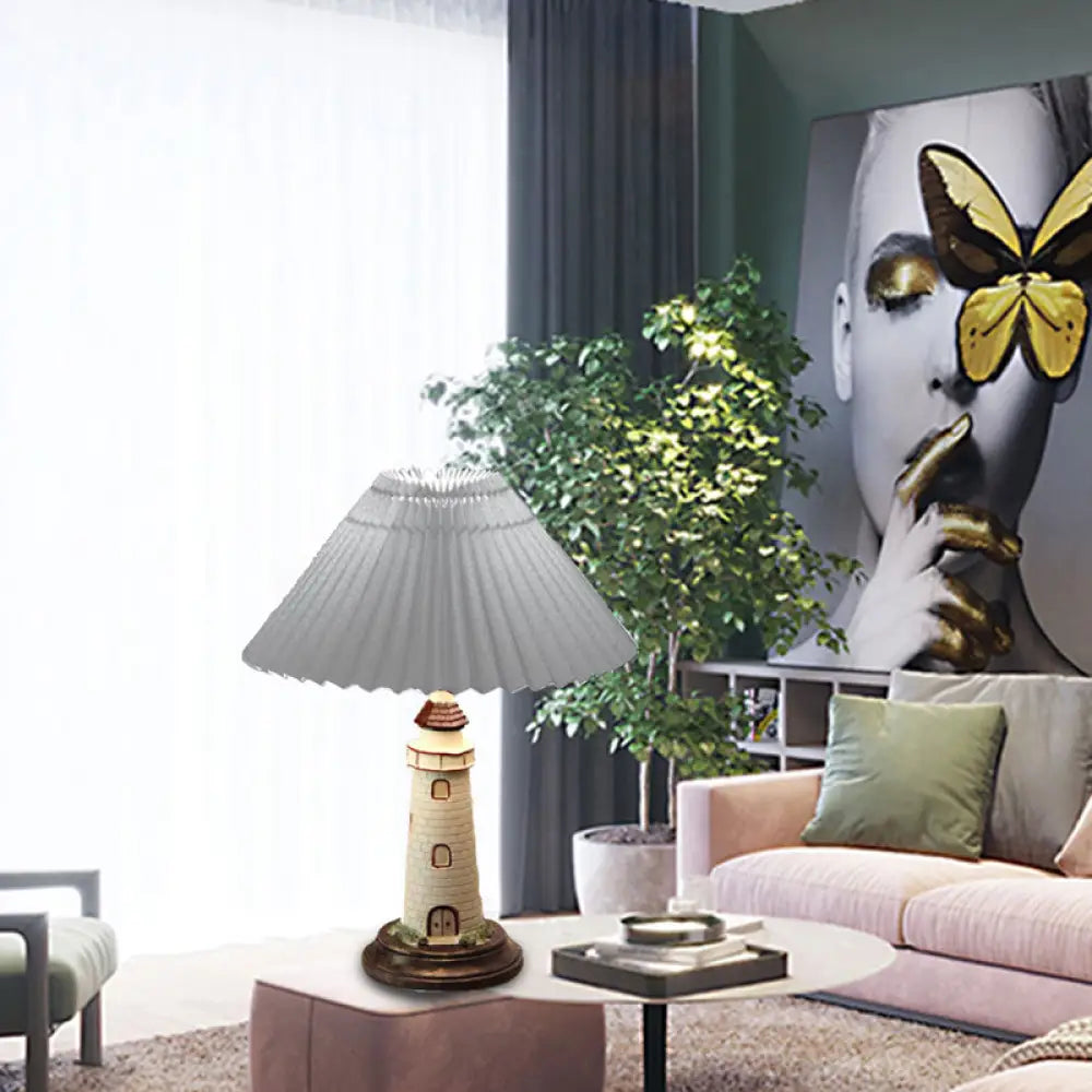 Contemporary Foldable Conical Table Lamp for Children's Room - 1-Light ...