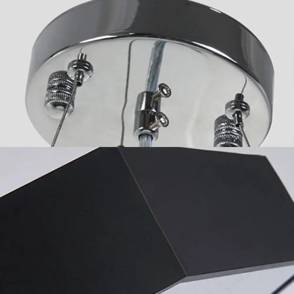 Contemporary LED Hexagon Pendant Lamp - Yellow/Silver/Purple ...