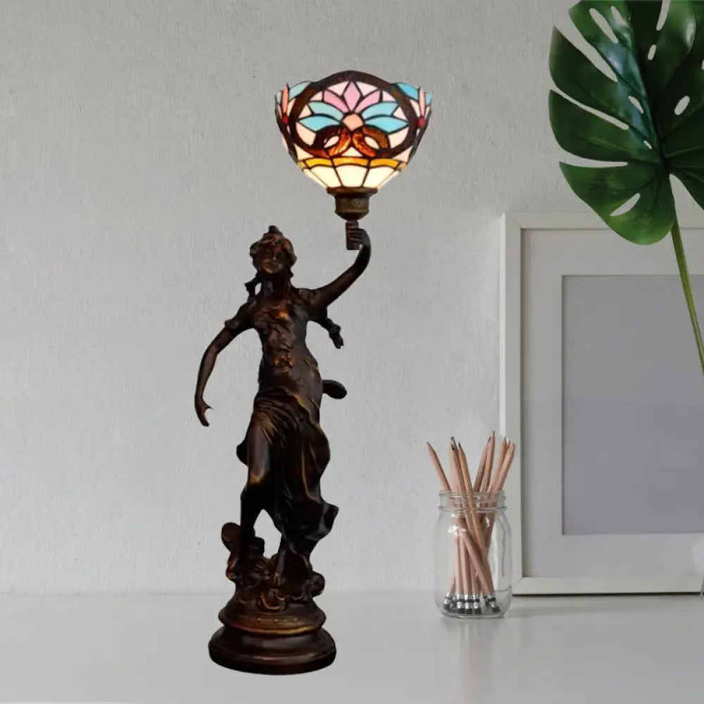 Gatria - Bronze Bronze Women Sculpture Night Lamp Victorian Style 1 ...