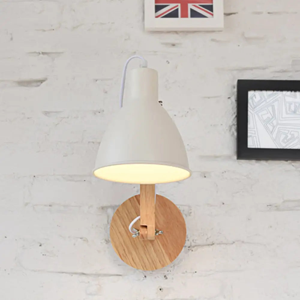 Iron Domed Wall Mounted Lamp: Modern 1 Head Wall Light with Swing Arm ...
