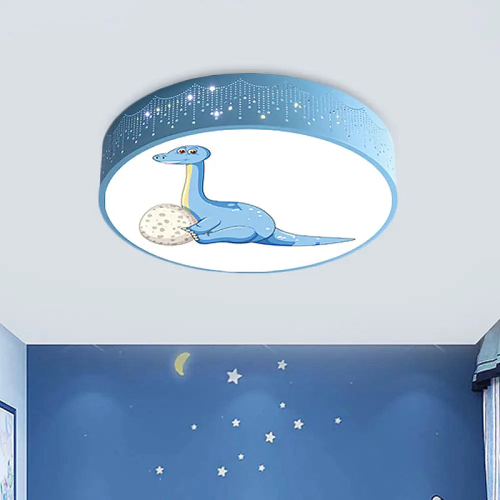 Iron LED Flush Mount Ceiling Light with Dinosaur Pattern in ...
