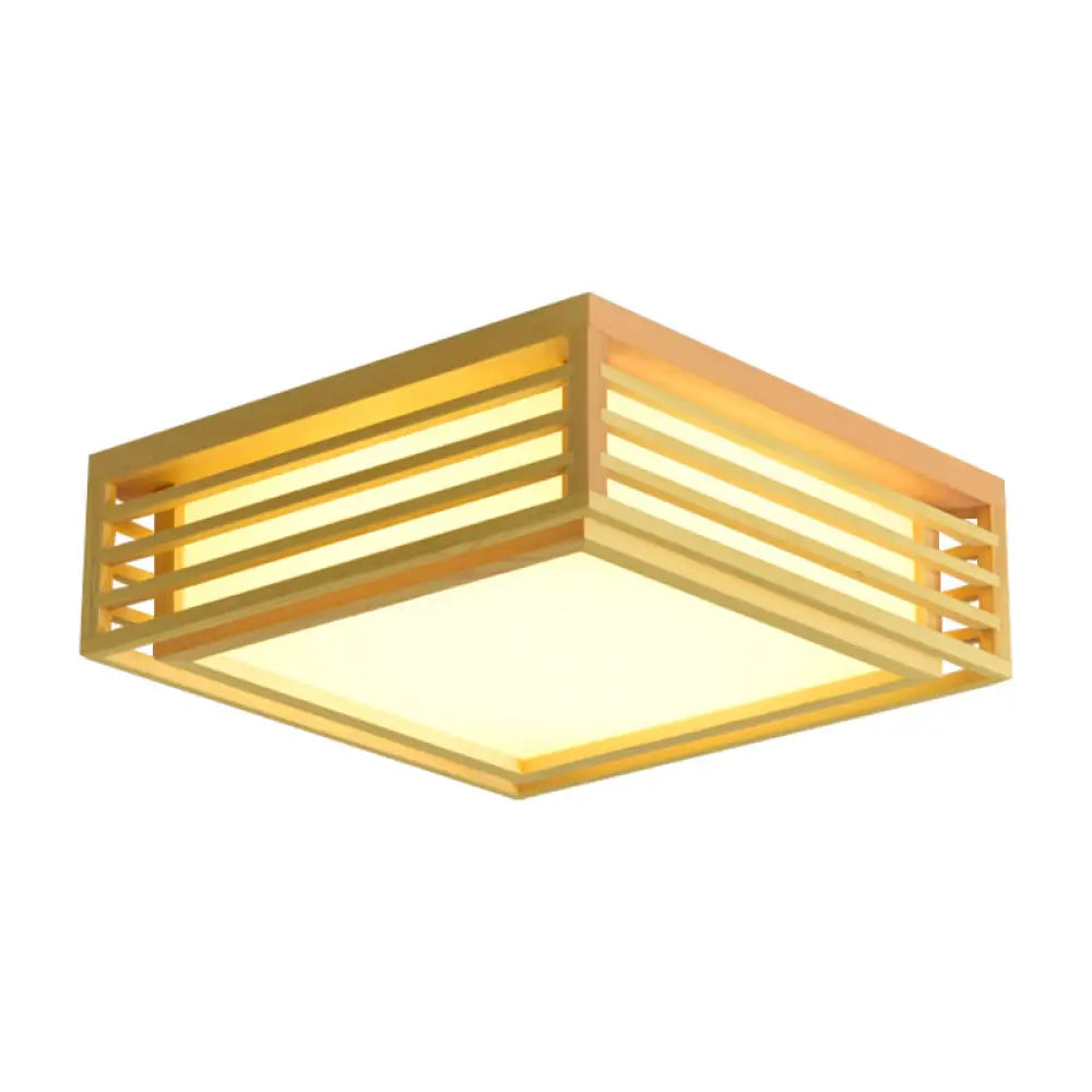 Japanese Beige LED Flush Ceiling Light with Acrylic Square Design ...