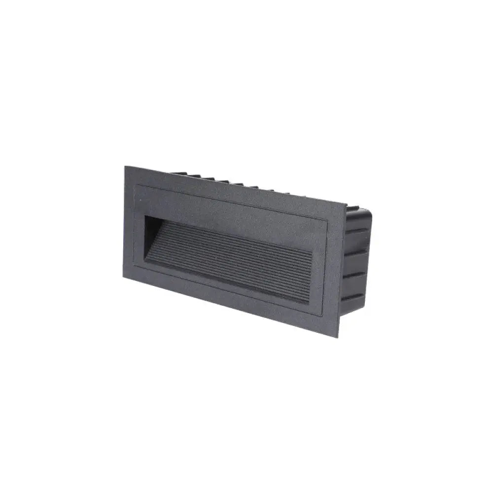 Minimalistic Black Aluminum LED Footlight for Stairway - Quadrilateral ...