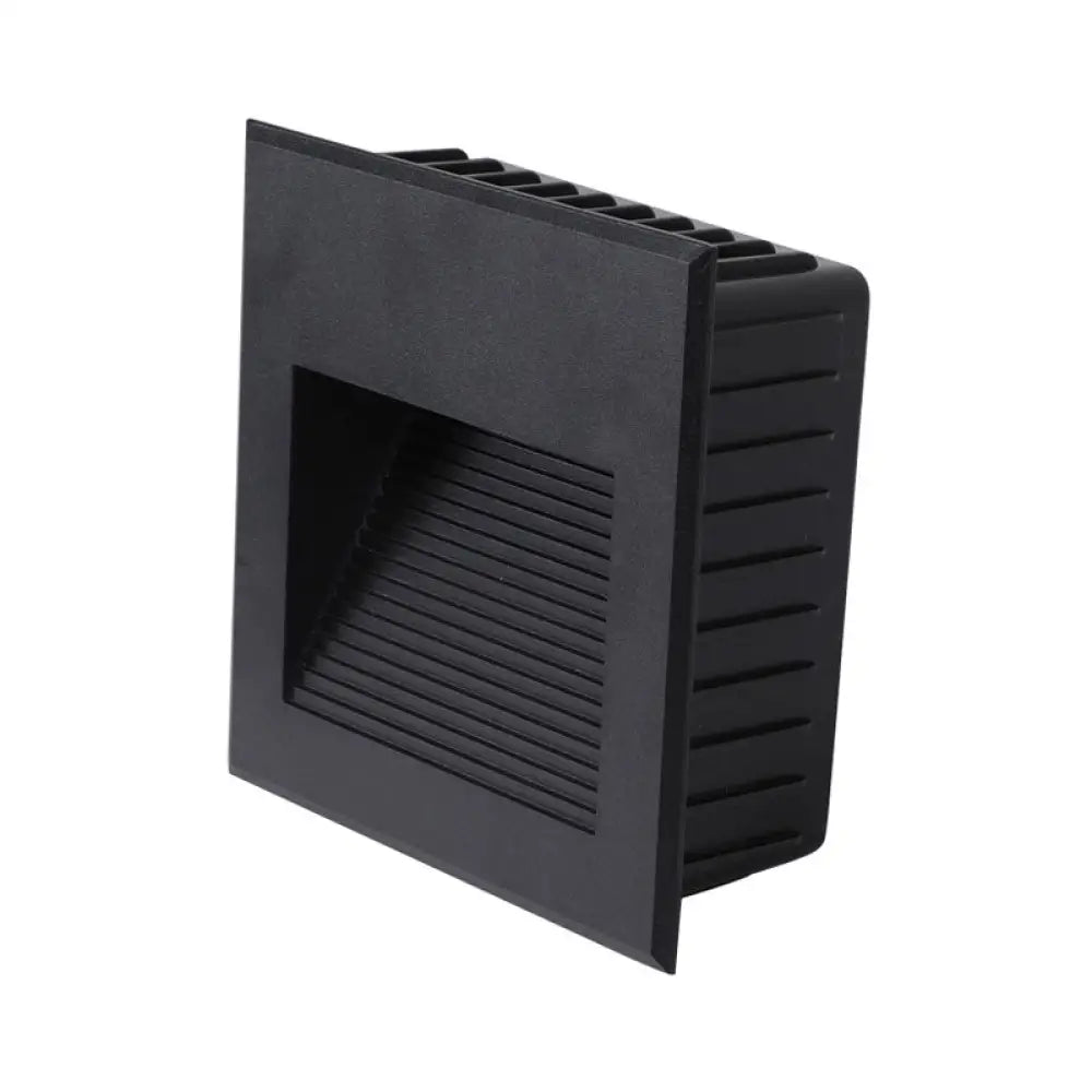 Minimalistic Black Aluminum LED Footlight for Stairway - Quadrilateral ...