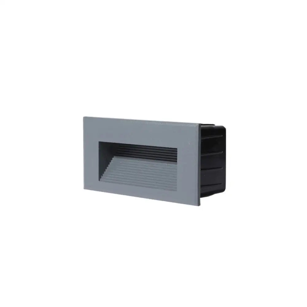 Minimalistic Black Aluminum LED Footlight for Stairway - Quadrilateral ...