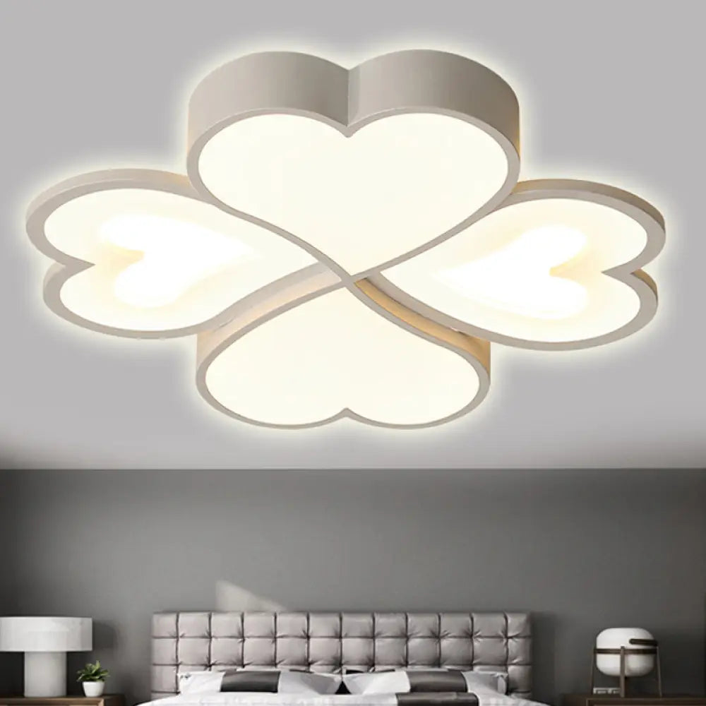 Modern Heart Shape Acrylic Flush Mount Ceiling Light - Stylish Living ...