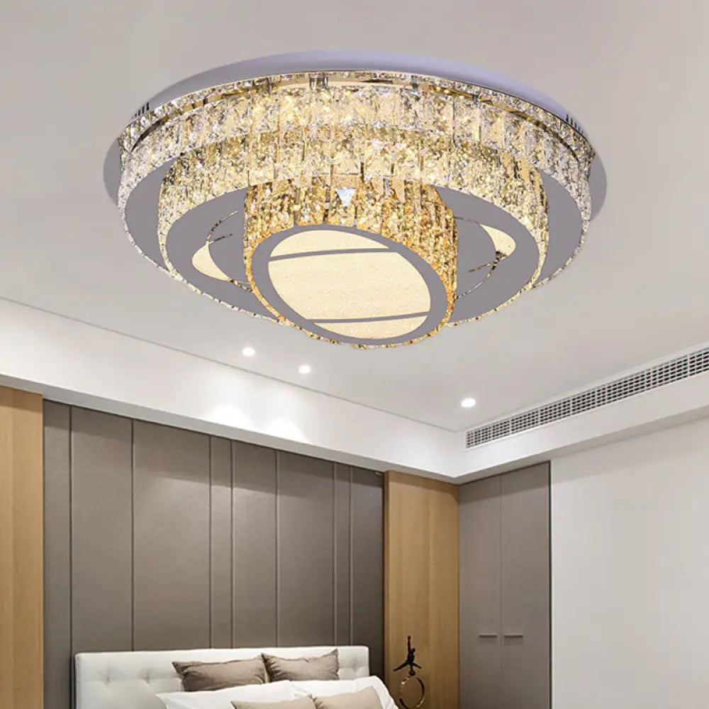 Modern LED Ceiling Lamp: Stainless-Steel Flushmount with Elegant ...