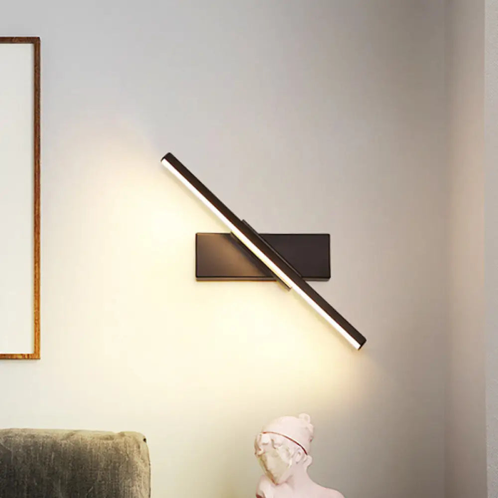 Modern Slim LED Wall Sconce with Acrylic Linear Design in White/Black ...