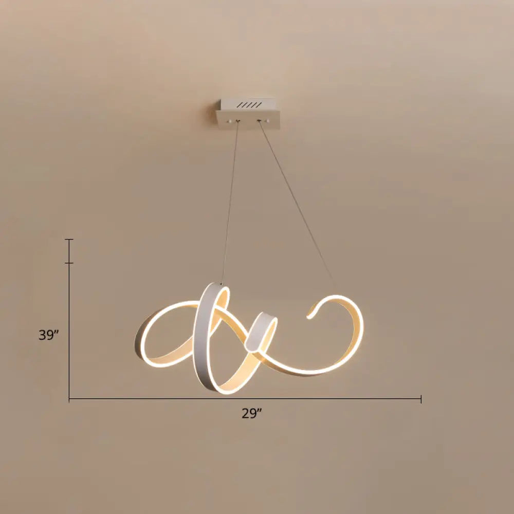 Modern White LED Ceiling Chandelier – Stylish Aluminum Hanging Light ...