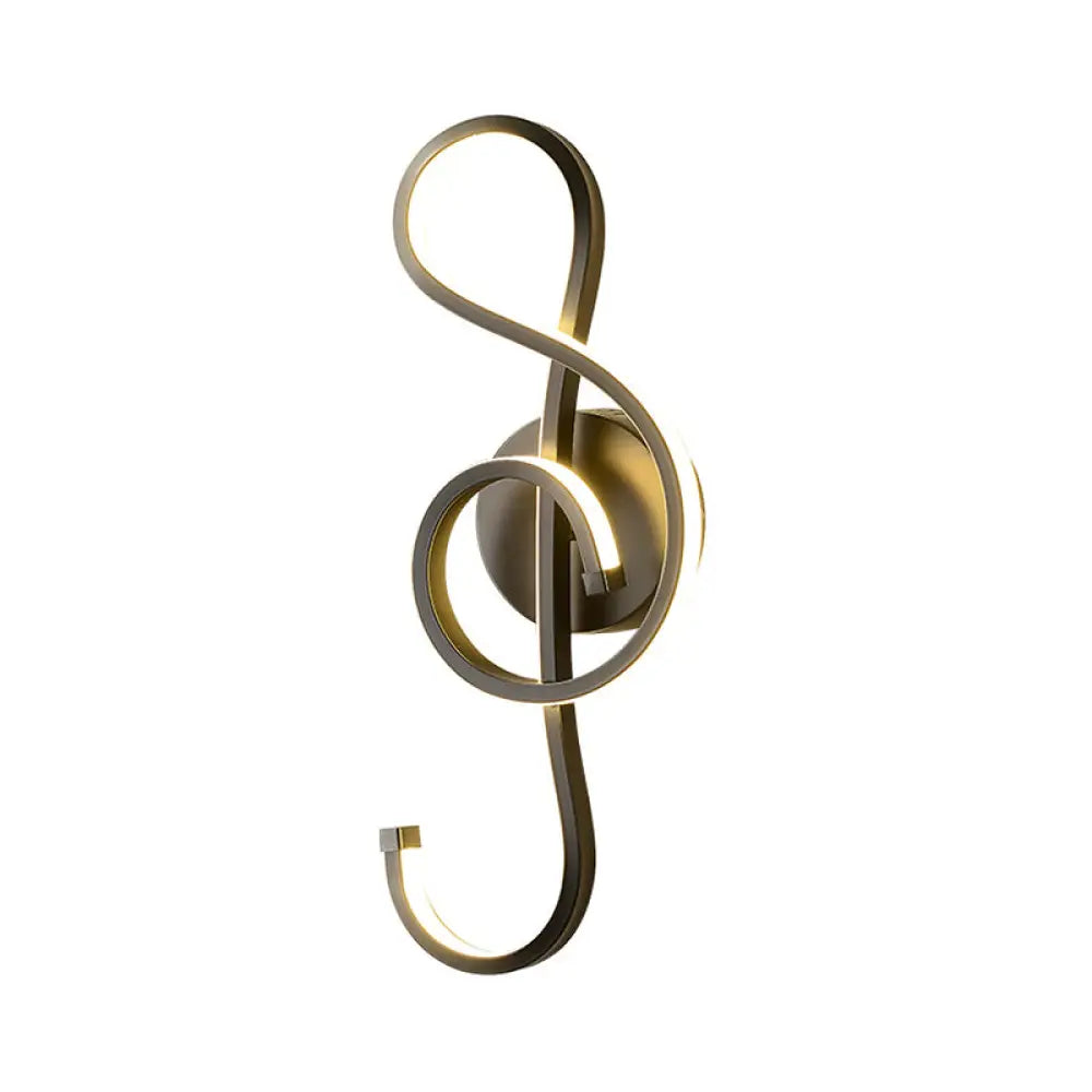 Musical Note Wall Mounted Lamp: Modernist Iron Sconce with LED Surface ...