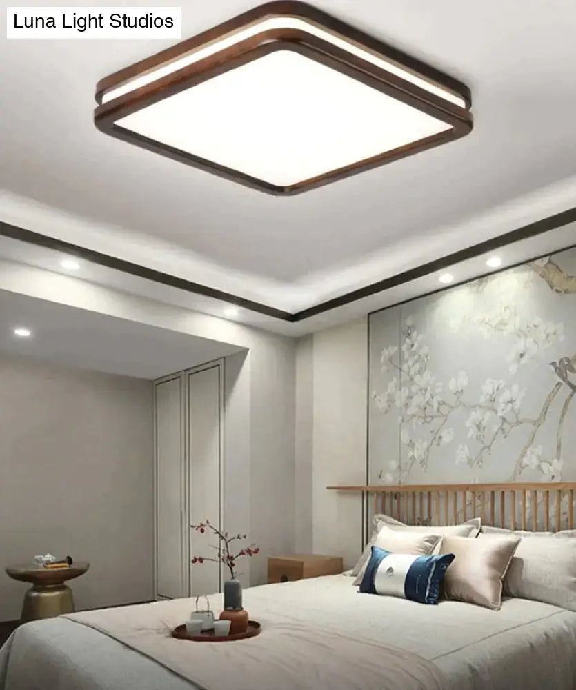 Nordic Walnut Color Indoor Ceiling Lamp - Luna Light Studios ...