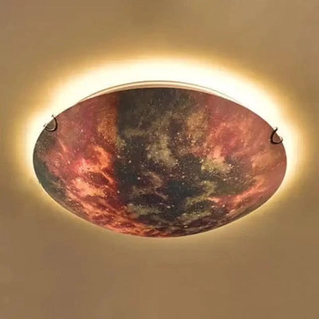 Romantic Glass Ceiling Lamp- Kindergarten Sunset Flush Mount Light ...