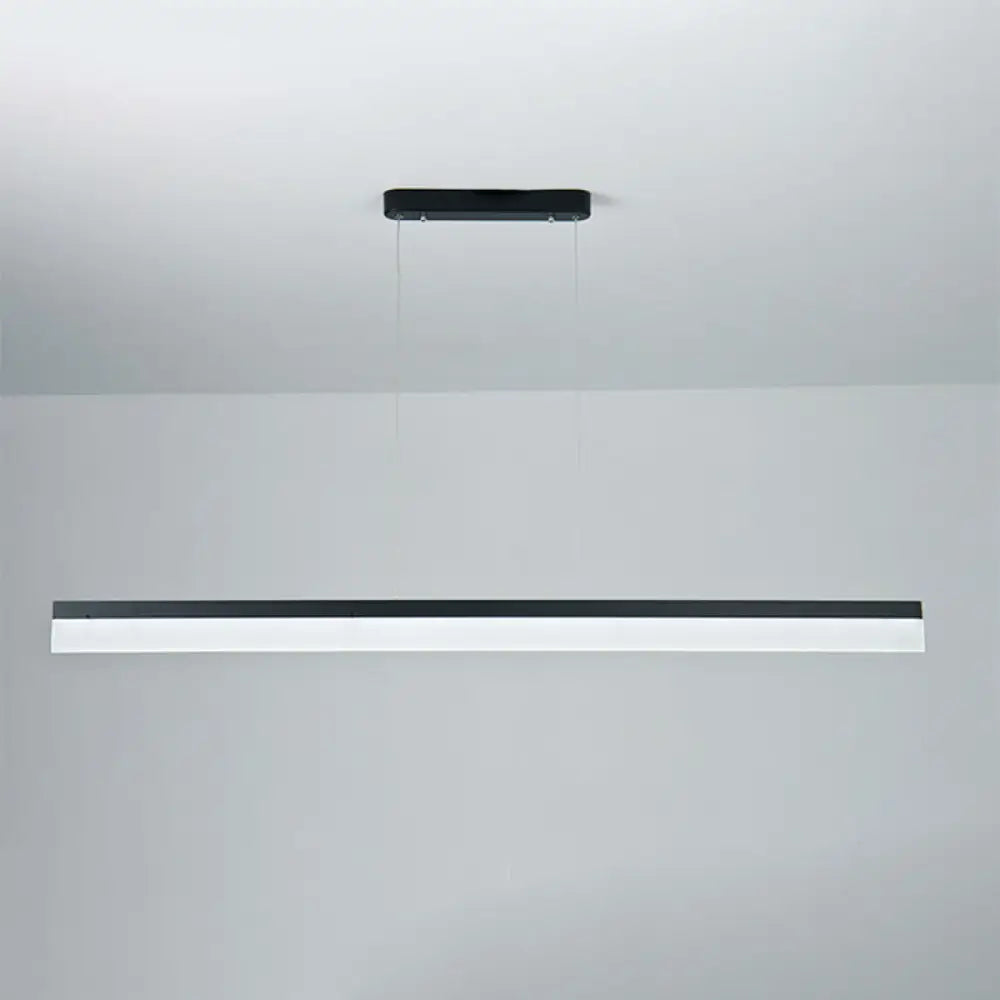 Simple Black Ultrathin Linear Ceiling Lamp with Wide LED Acrylic ...