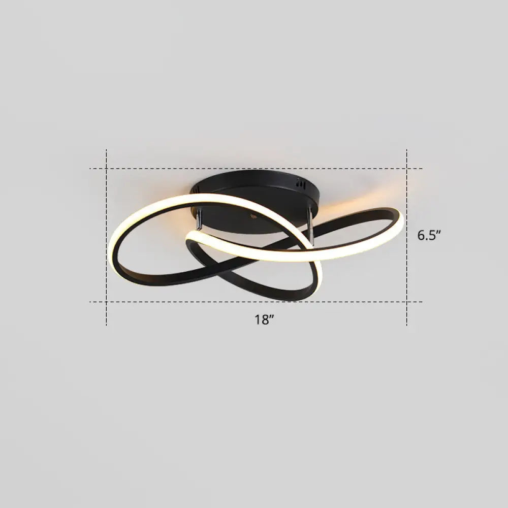Simplicity LED Ceiling Lamp with Acrylic Strip Shade for Bedroom ...