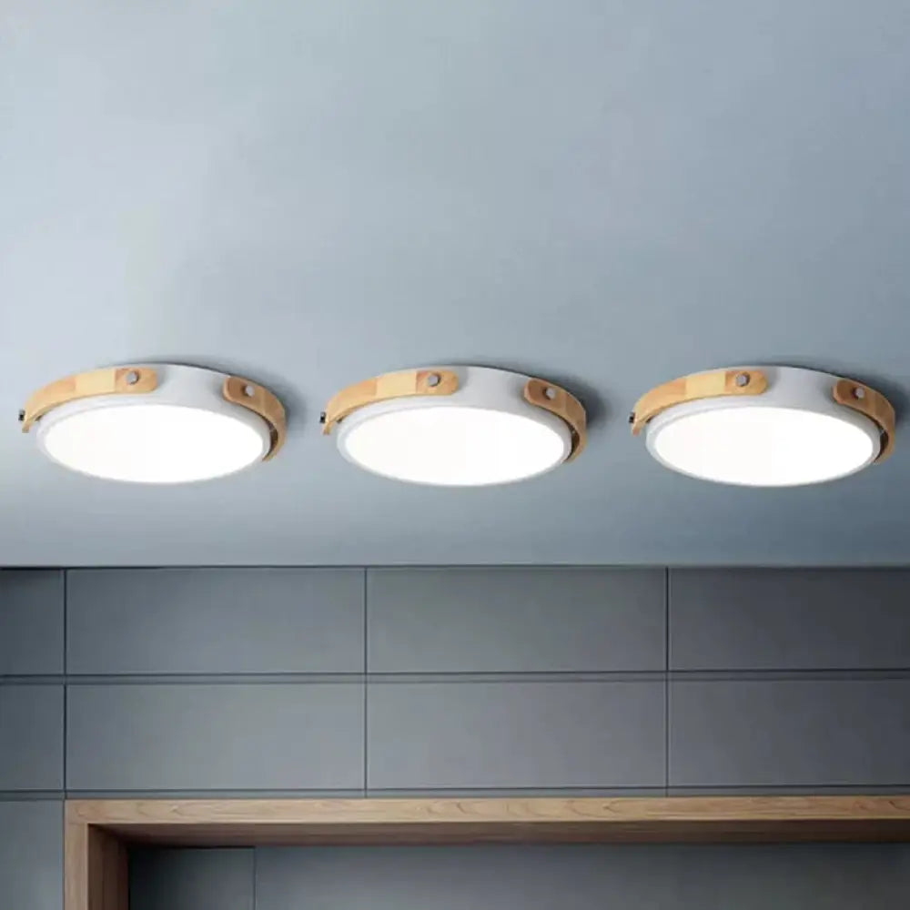 Stylish Round Ceiling Mount Study Room Light with Acrylic Macaron ...