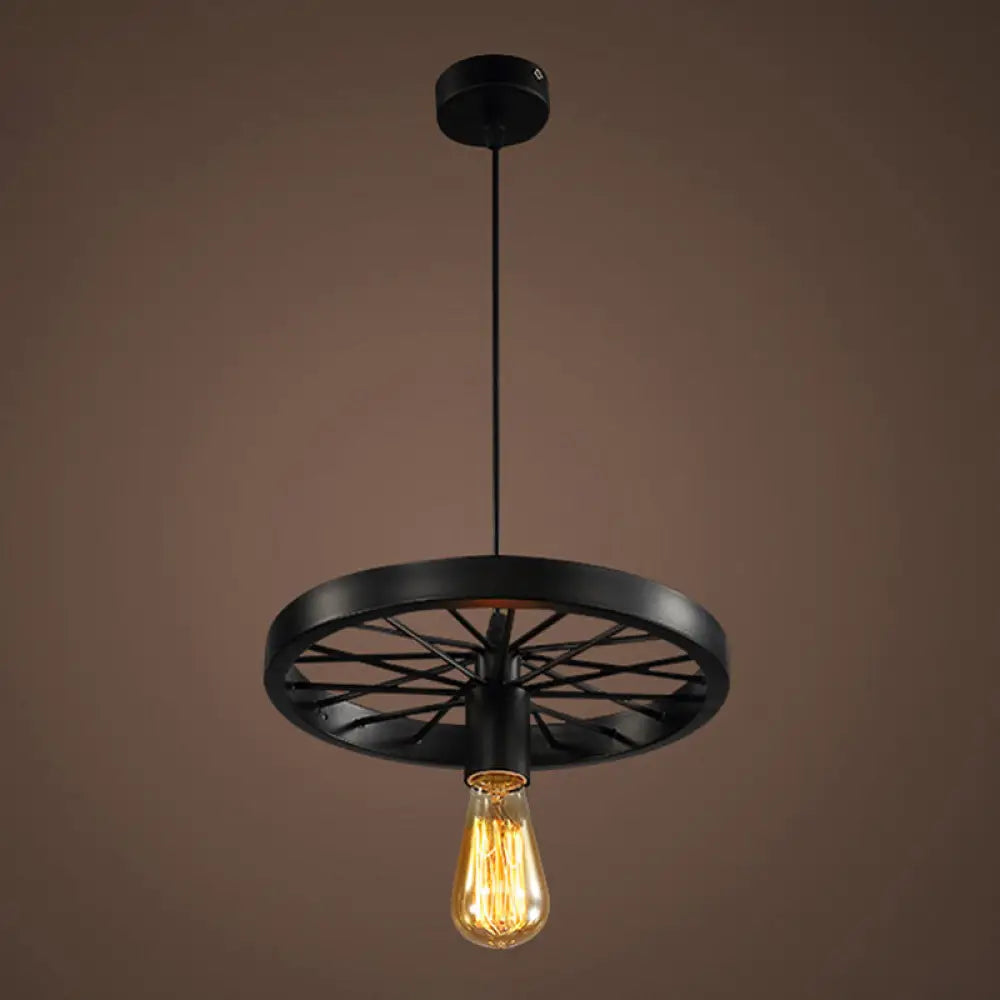 Vintage Style Open Bulb Pendant Light – Metallic Finish for Restaurant ...